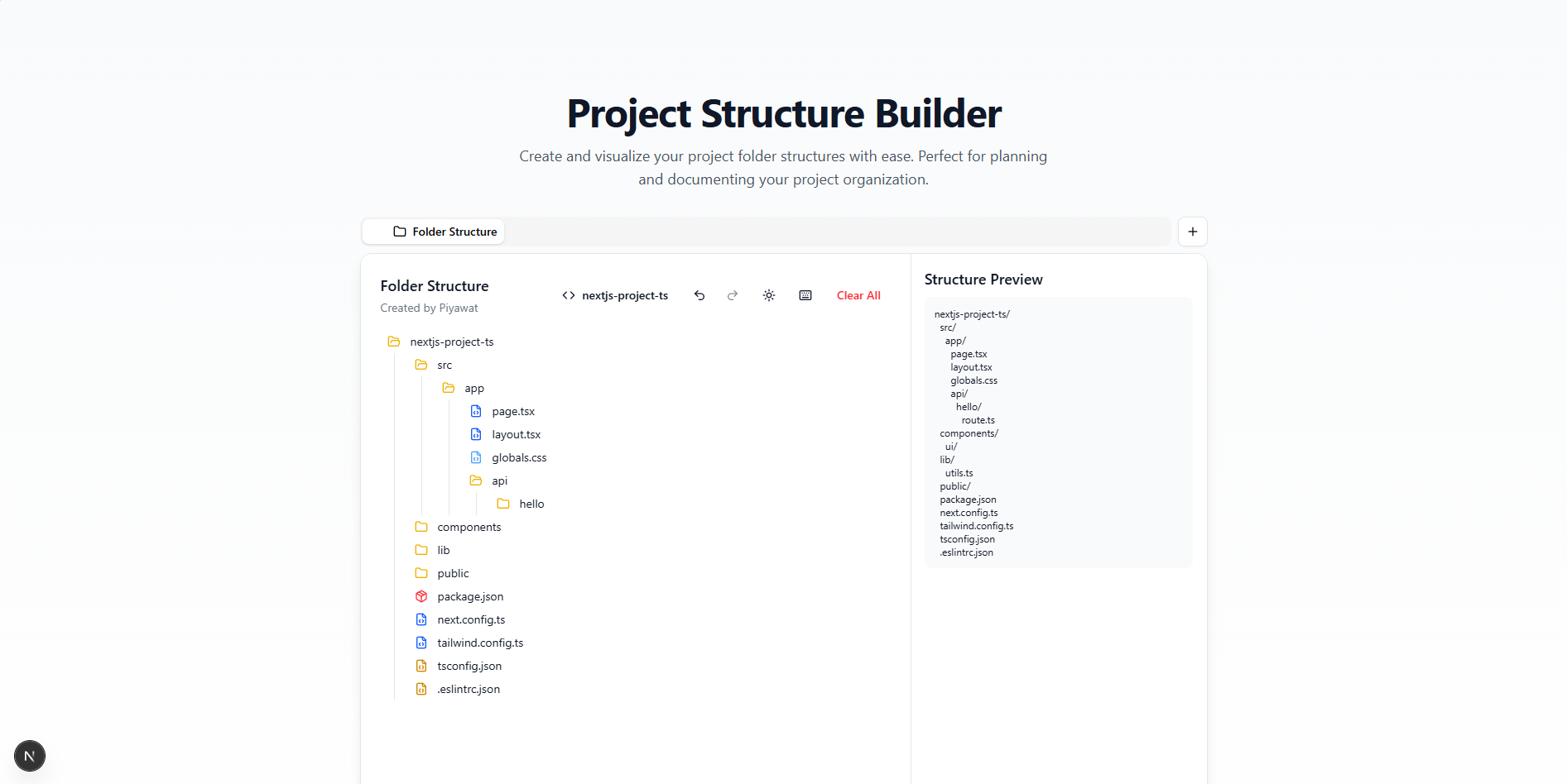 Folder Structure Generator